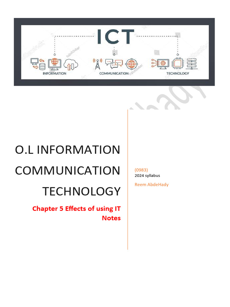 ICT Chapter 5 Notes | PDF