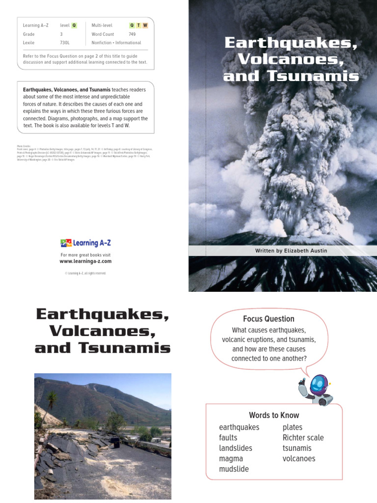 Earthquakes, Volcanoes, and Tsunamis | PDF | Tsunami | Volcano