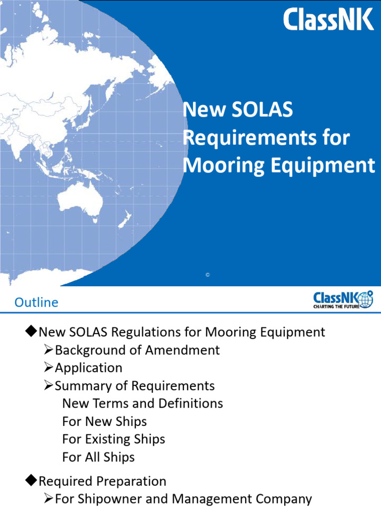New SOLAS Mooring Equipment Regulations | PDF | Ships | Ton