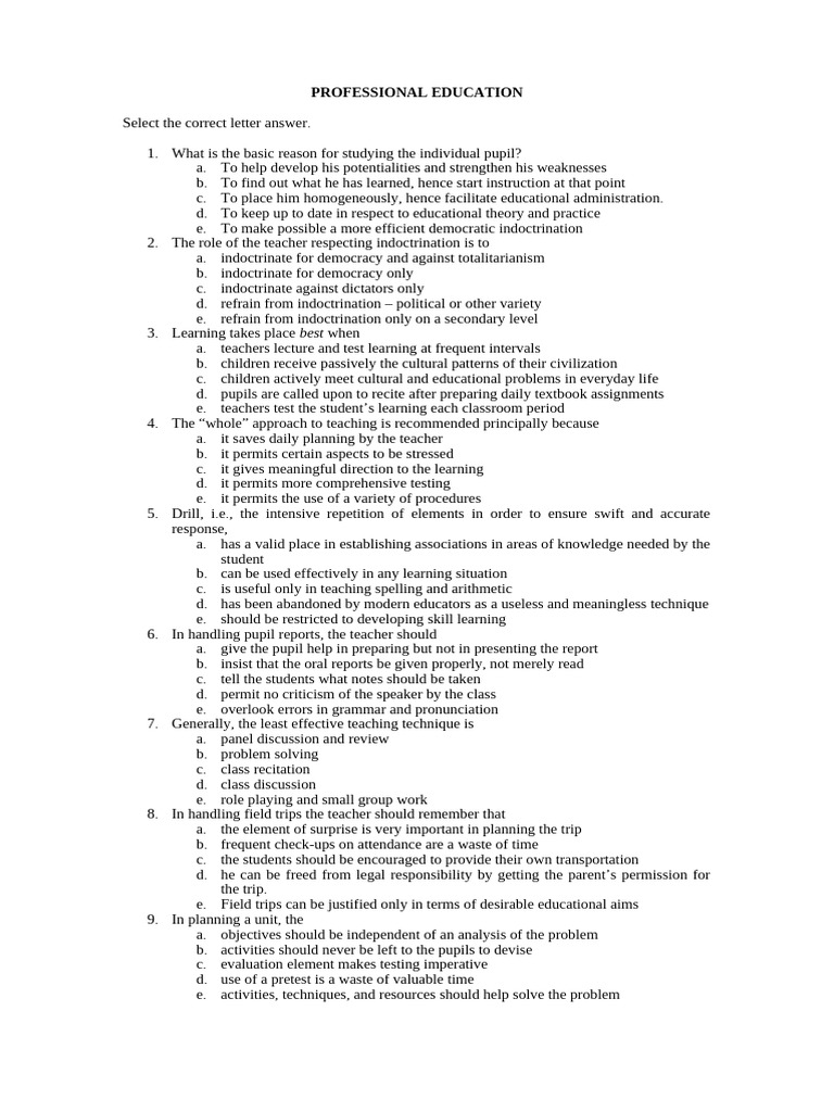 Madam Pet - Prof. Educ Reviewer LET Philippines | PDF | Learning | Intelligence Quotient