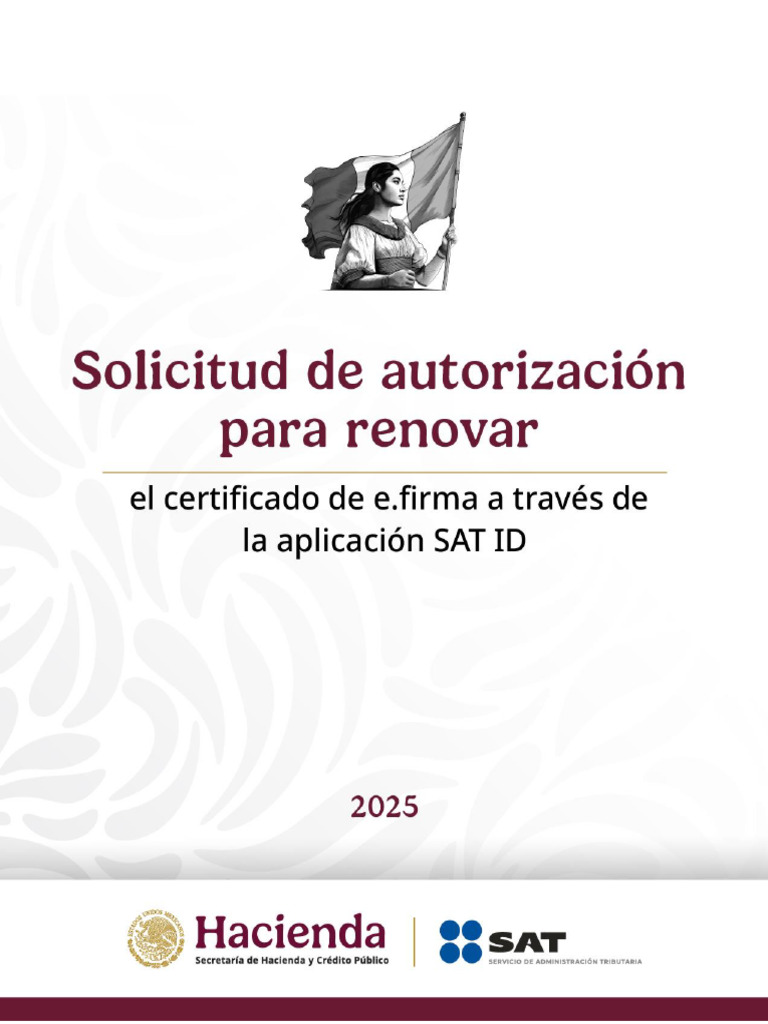 Guia Solicitud de Autorizacion para Renovar El Certificado de e Firma A Traves de La Aplicacion ...