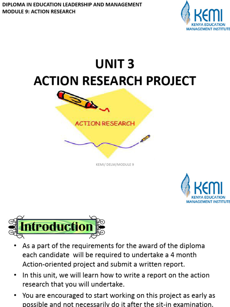 UNIT 3 Action Research Project | PDF | Evaluation | Learning