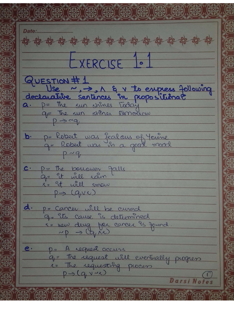 Logical Assignment 1 | PDF