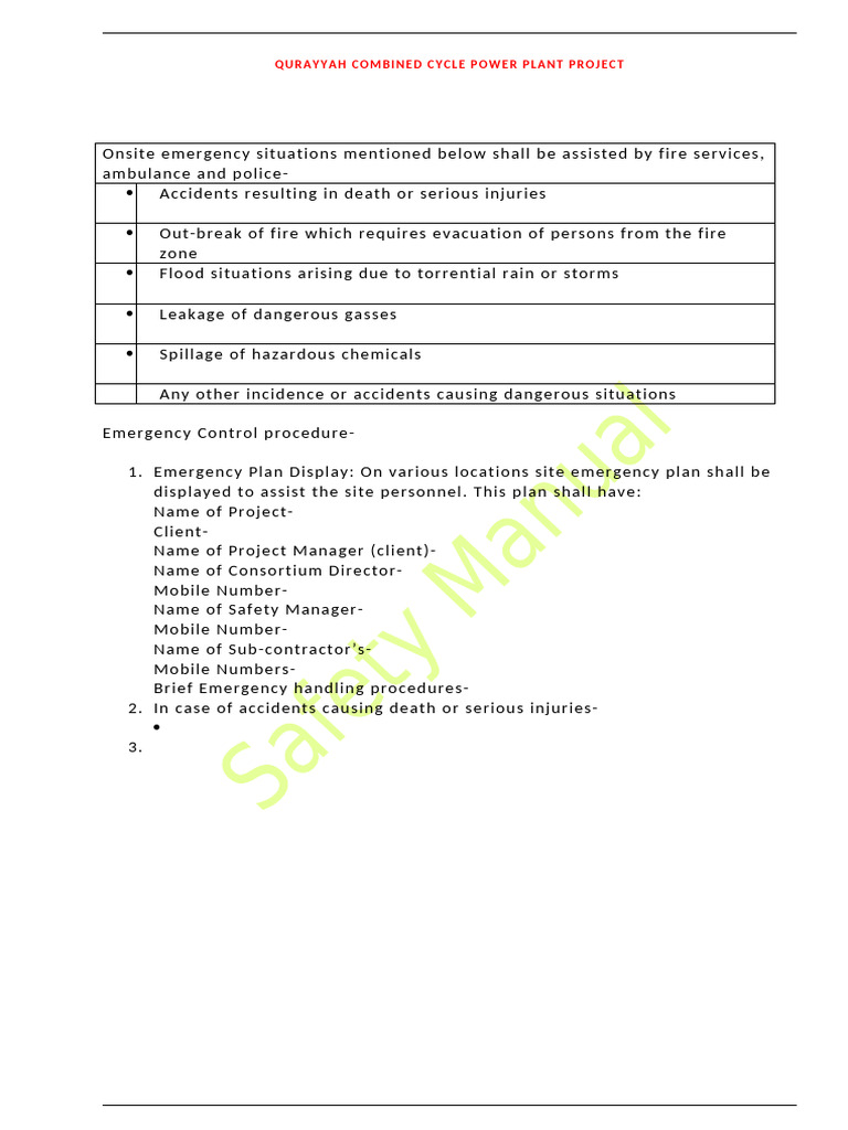 Emergency Procedures | PDF