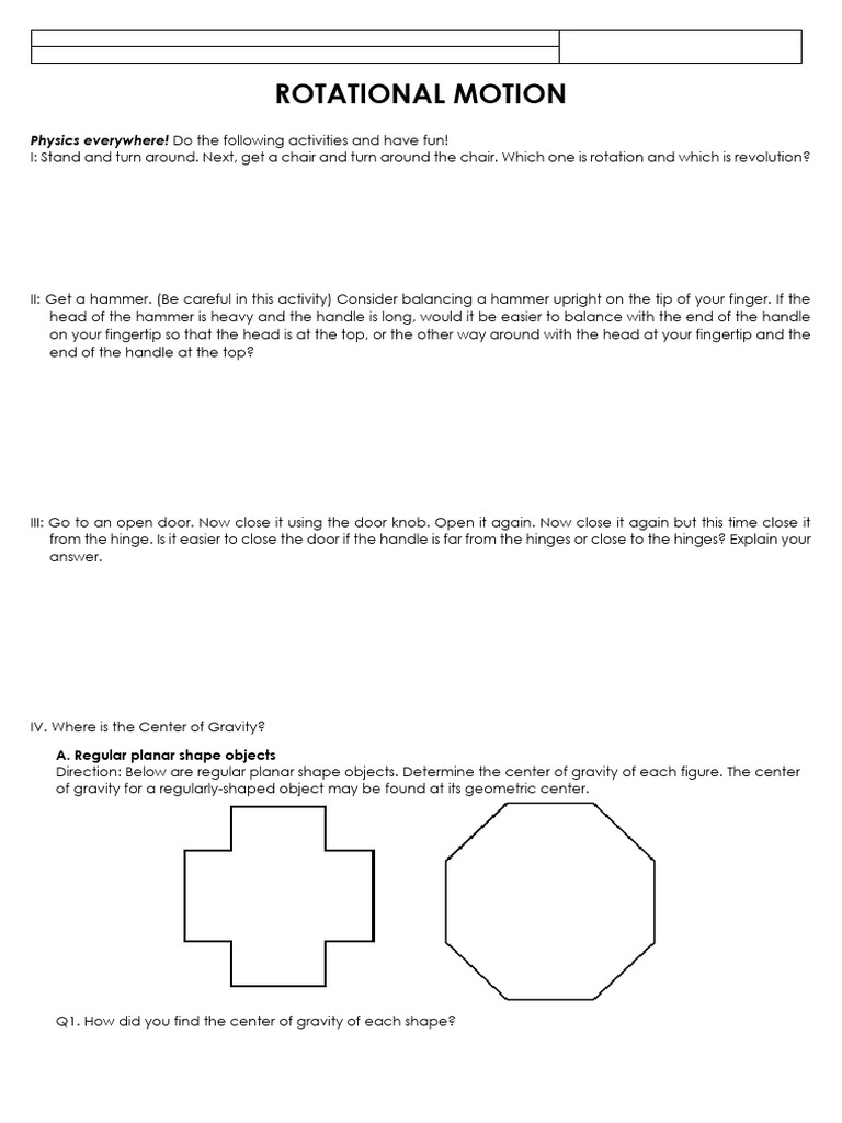 Rotational Motion PT | PDF