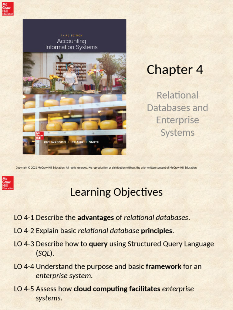 Richardson AIS3e CH04 PowerPoint | PDF | Relational Model | Relational Database