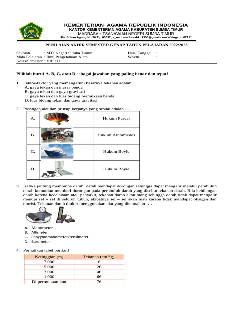 Soal Ipa Kelas 8 Fix | PDF