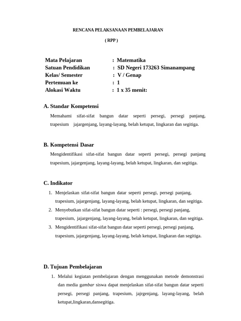 RRP 2 Bangun Datar | PDF