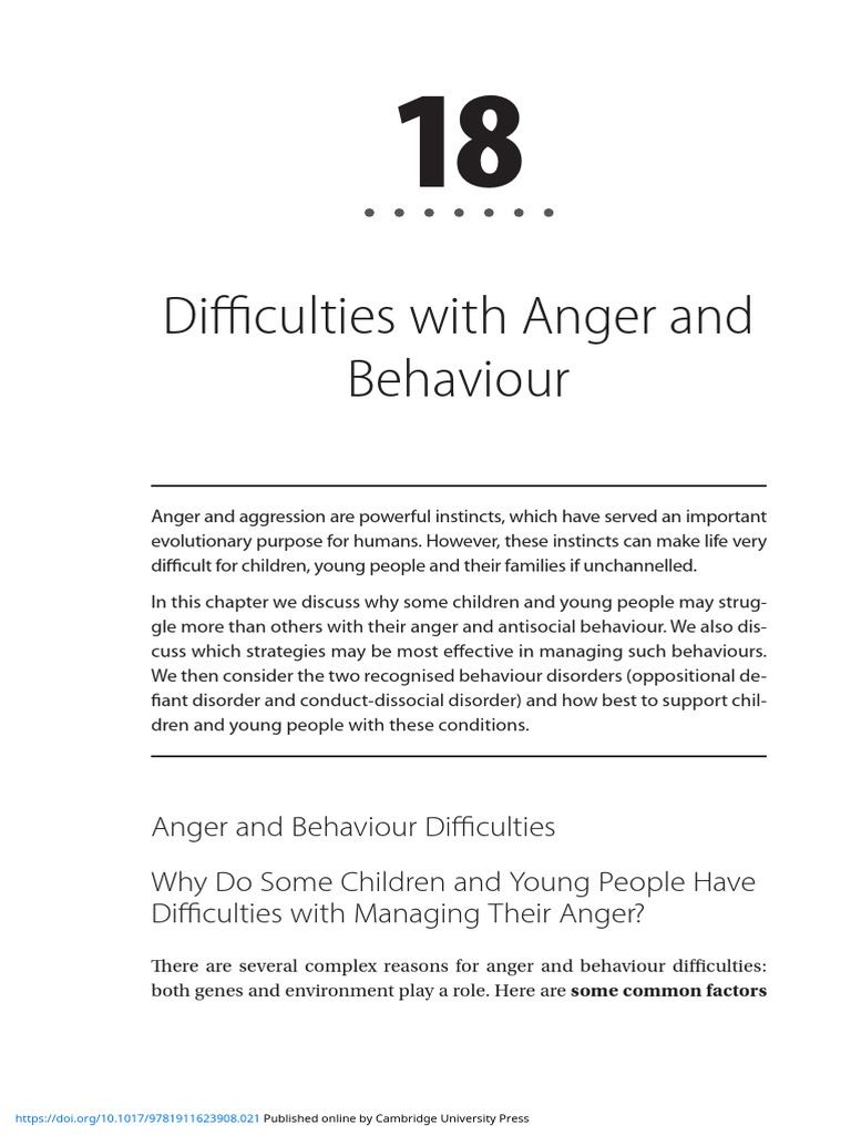 Managing Anger in Children and Youth | PDF | Mental Disorder ...