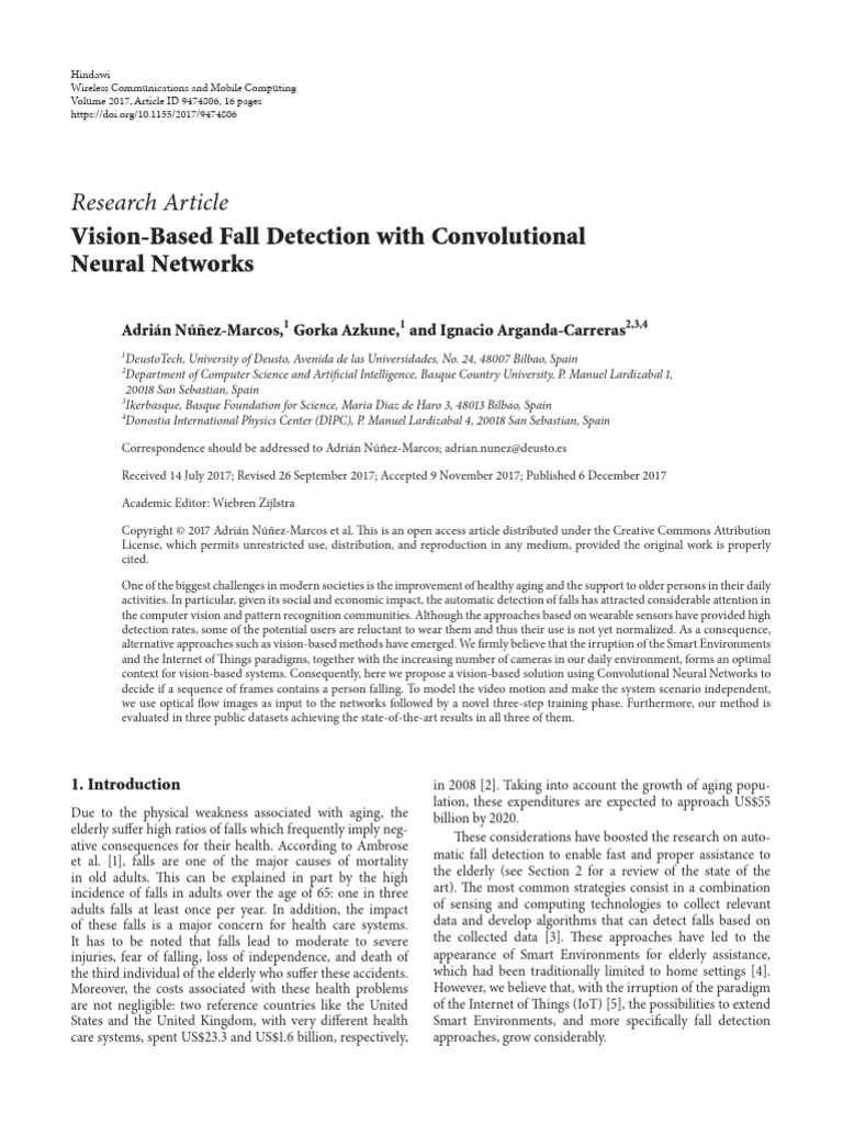 Vision-Based_Fall_Detection_with_Convolutional_Neu | PDF | Sensitivity And Specificity ...