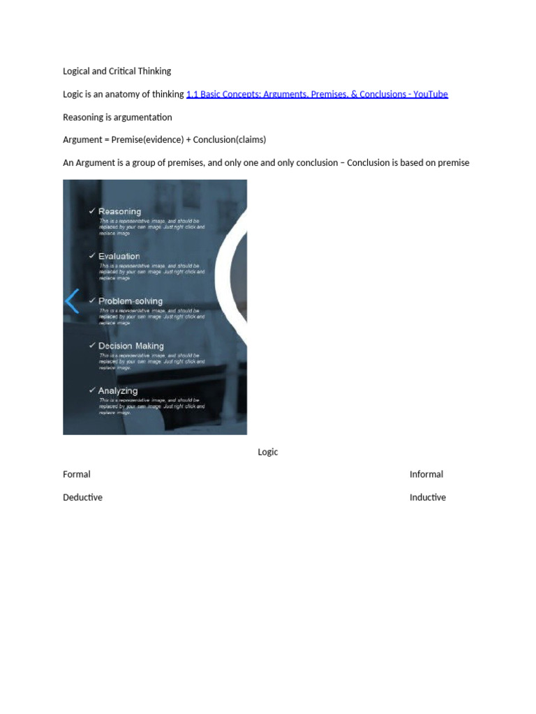 Logical and Critical Thinking | PDF