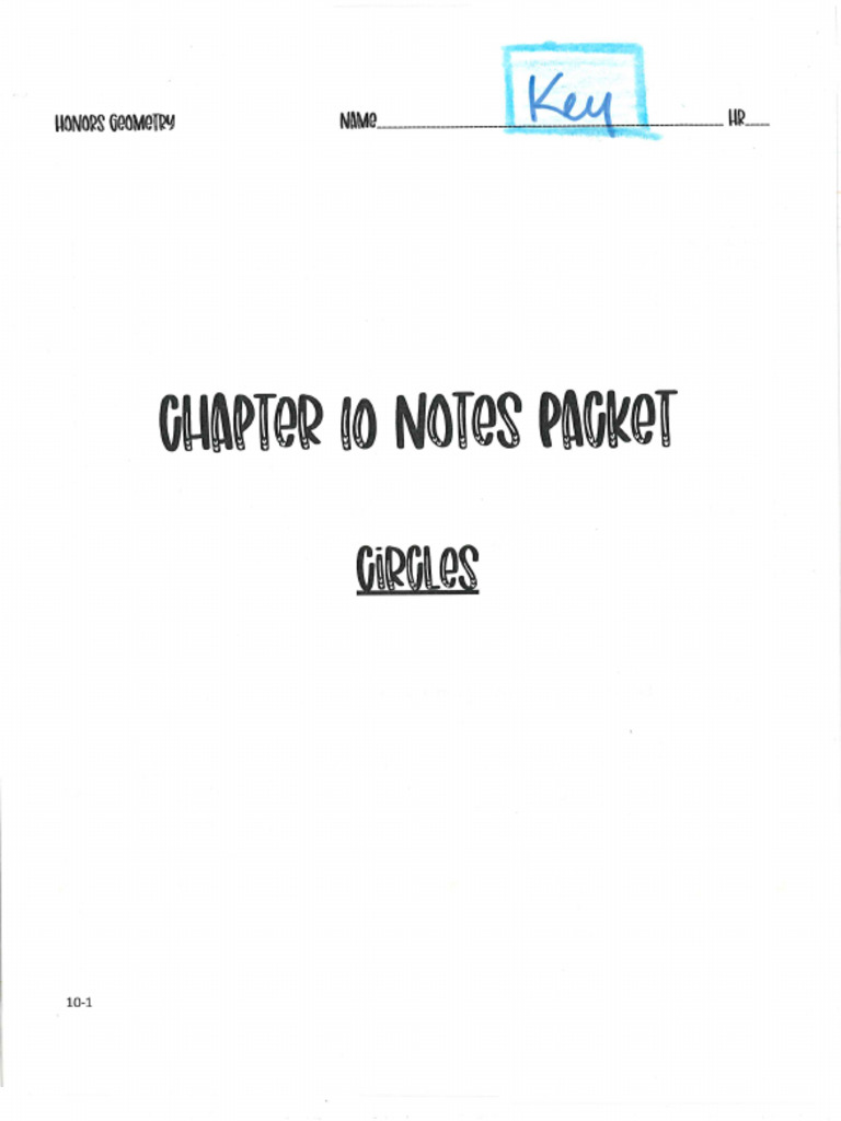 NOTES PKT Ch.10 KEY (24-25) | PDF