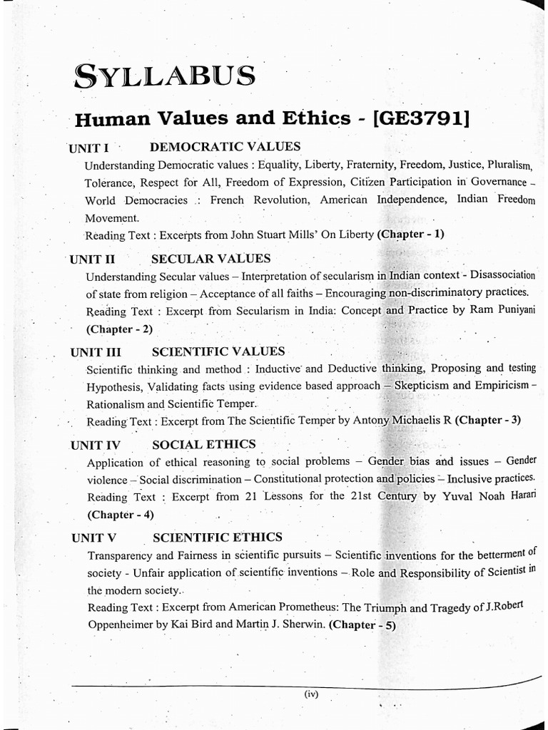 GE3791 HVE Unit-1 Notes | PDF