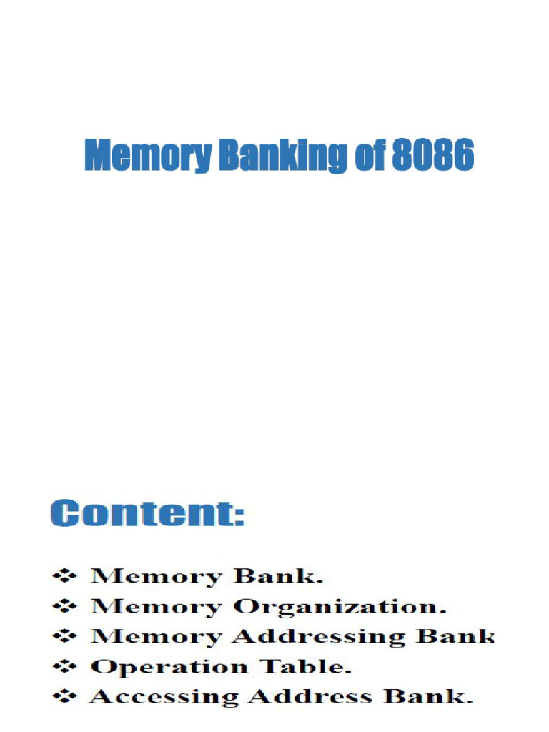 Memory Banking | PDF