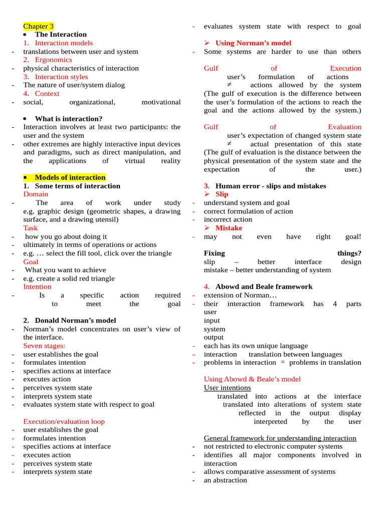 Chapter 3 HCI | PDF | Graphical User Interfaces | Menu (Computing)