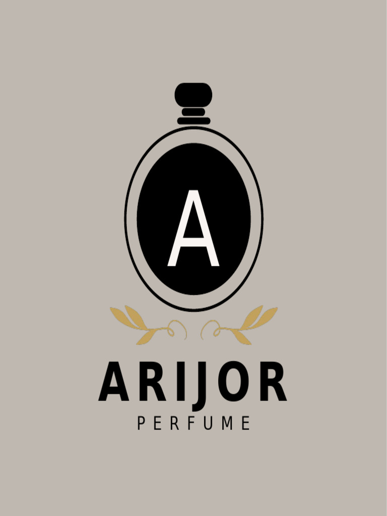 Black and White Modern Elegant Initial Letter Perfume Logo | PDF