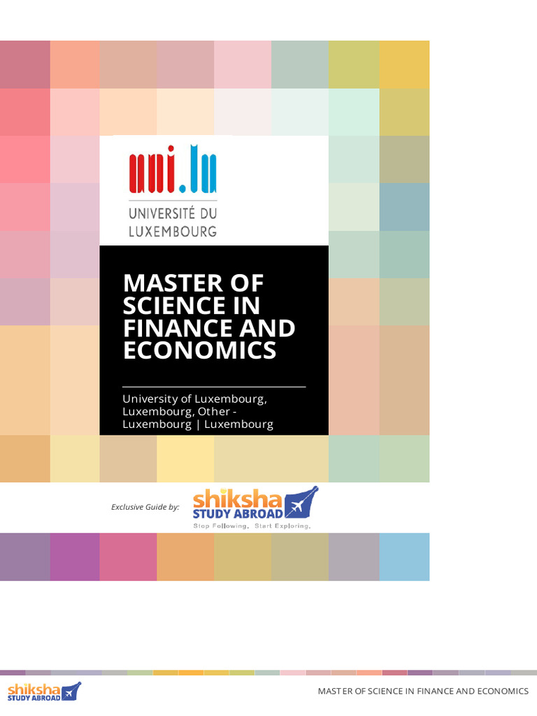 Master of Science in Finance and Economics University of Luxembourg | PDF