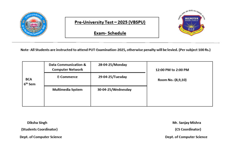 BCA - 6th Sem - PUT | PDF
