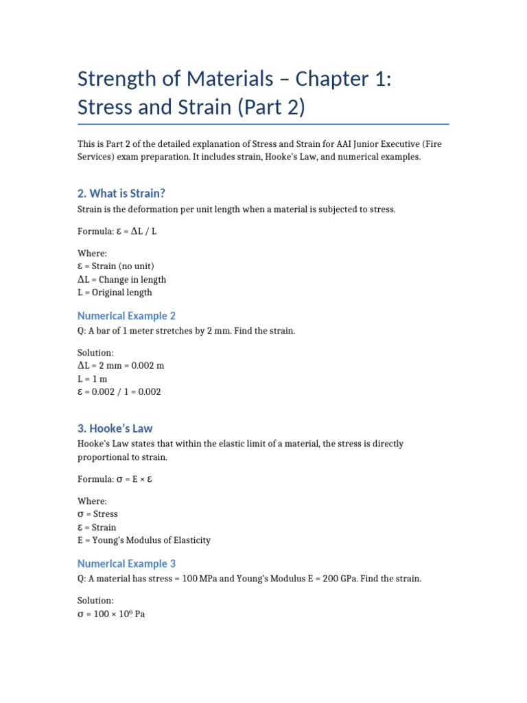 SOM Chapter1 Stress and Strain Part2 | PDF