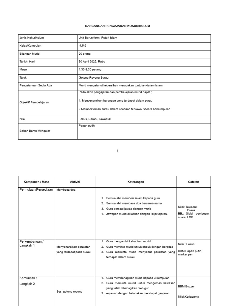 RPH Koku 30 - 4 | PDF
