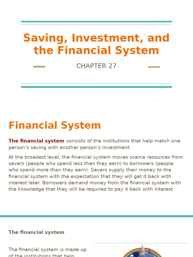 Saving, Investment, and The Financial System | PDF | Stocks | Bonds (Finance)