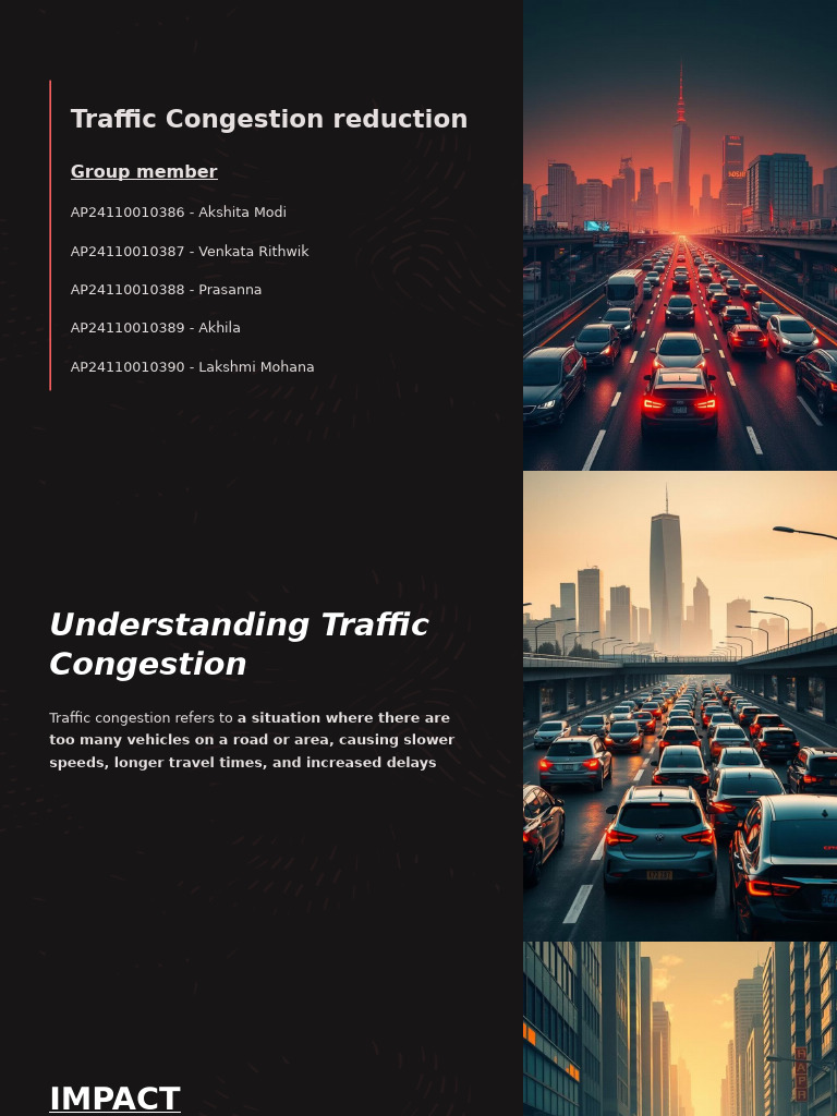 Traffic Congestion Reduction Pdf