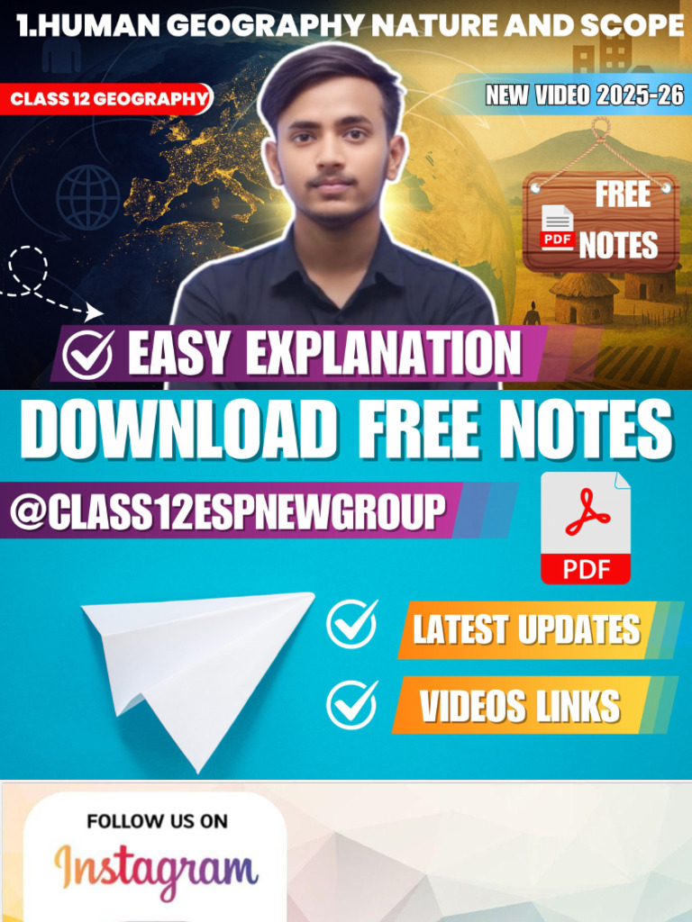 Class 12 Chapter 1 Geo Eng | PDF | Geography | Nature