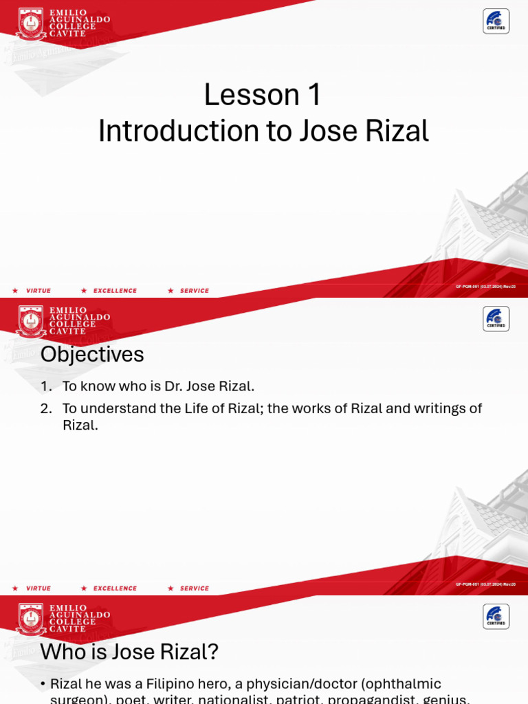 Life and Works of Rizal Compiled Lesson | PDF
