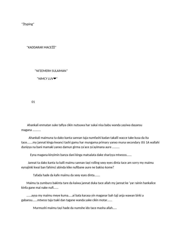 Kaddarar Mace Complt | PDF