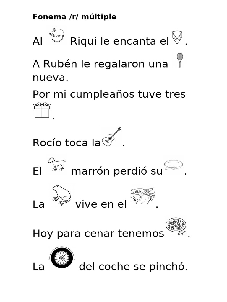 Frases Fonema R | PDF