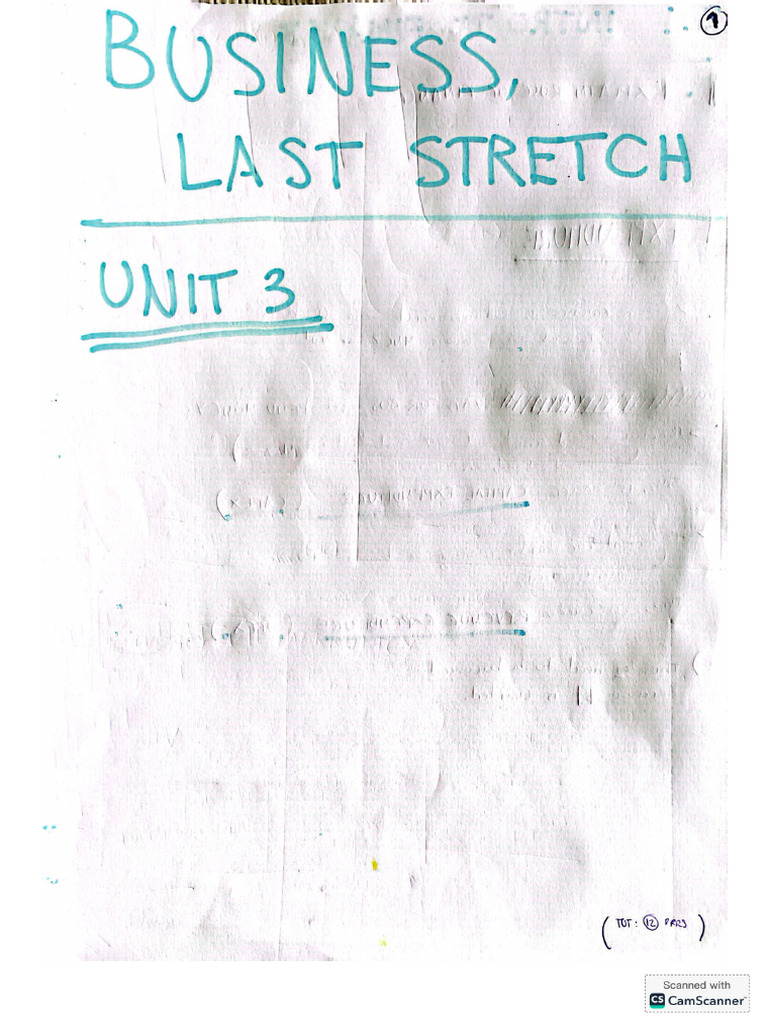 Unit 3 FINANCE business revision sheet | PDF