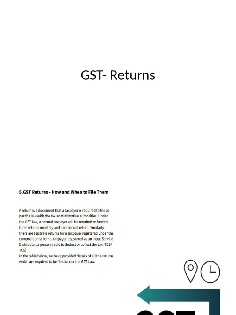 GST - Returns | PDF