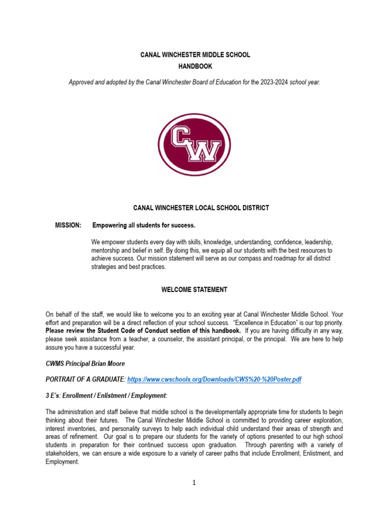 23-24 CWMS Handbook | PDF | Medical Prescription | Infection