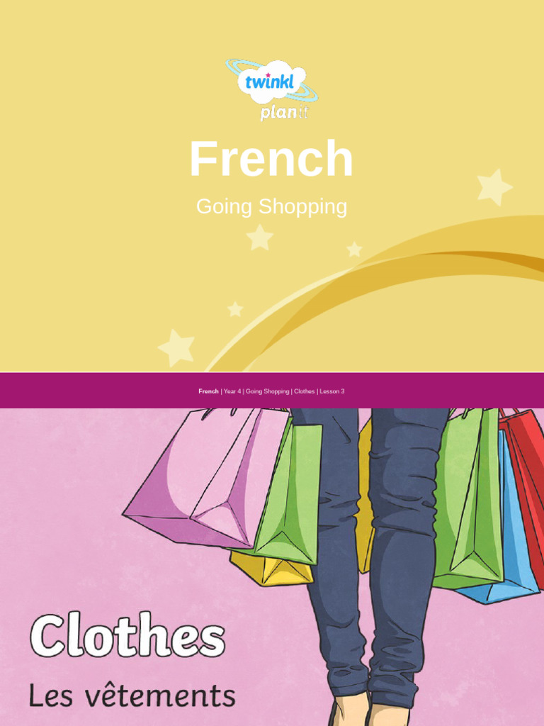 French Lesson Presentation Clothes | PDF | Bleu | Gris
