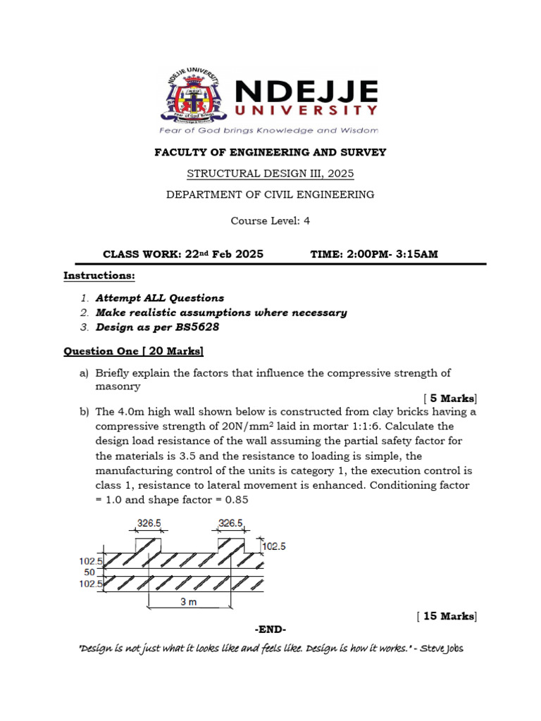 Structural Design III ClassWork # Wknd | PDF