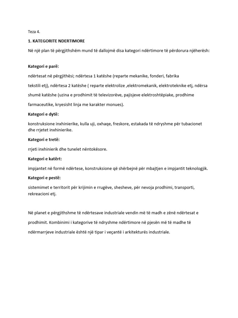 Kategorite Ndertimore: Teza 4 | PDF