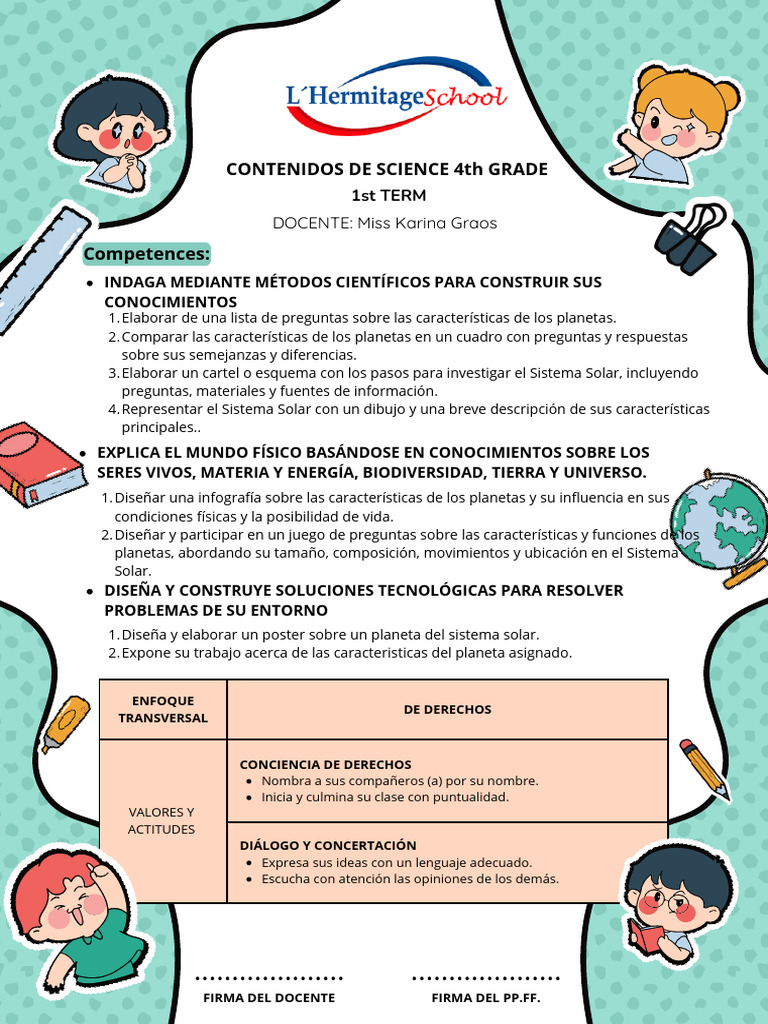 Temario Science 4to Grado | PDF