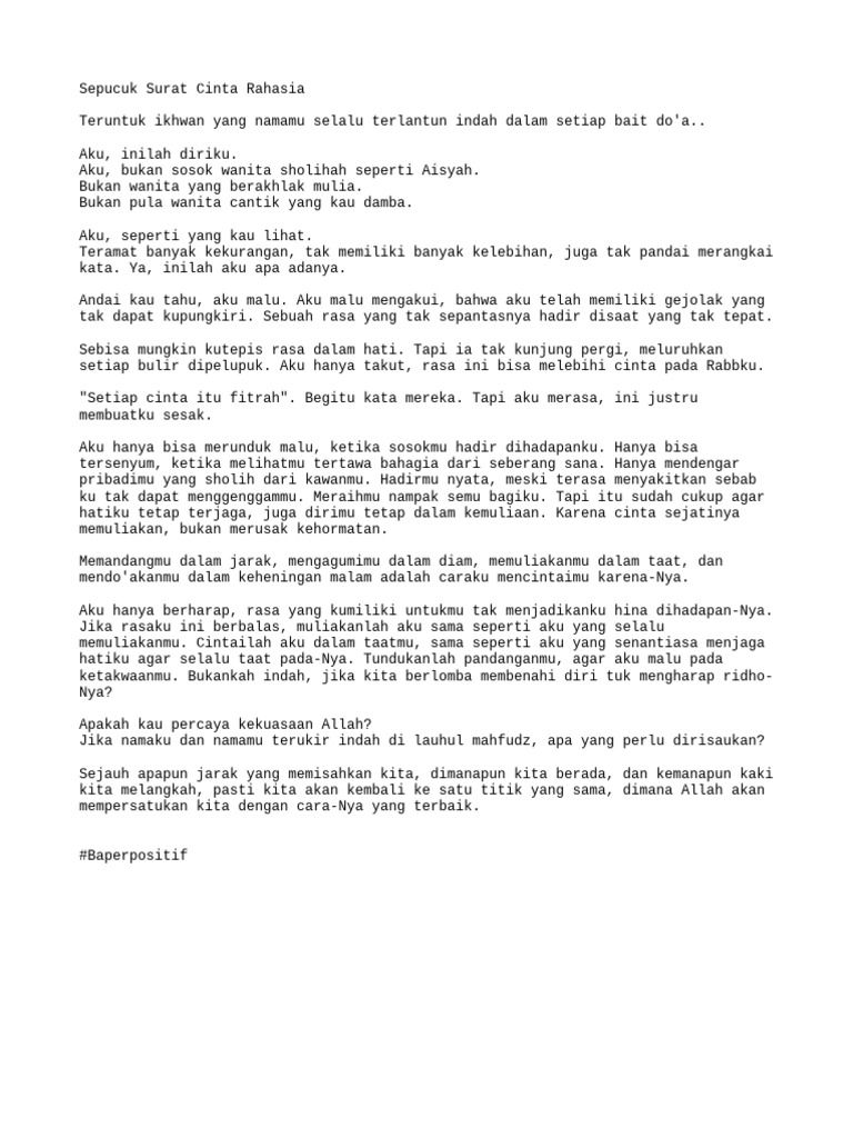 Sepucuk_Surat_Cinta | PDF