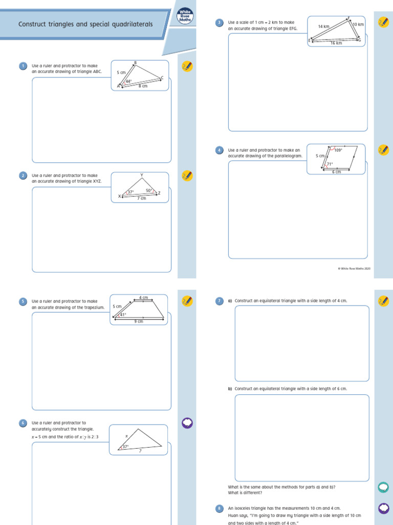 f Construct-triangles-and-special-quadrilaterals | PDF | Triangle ...