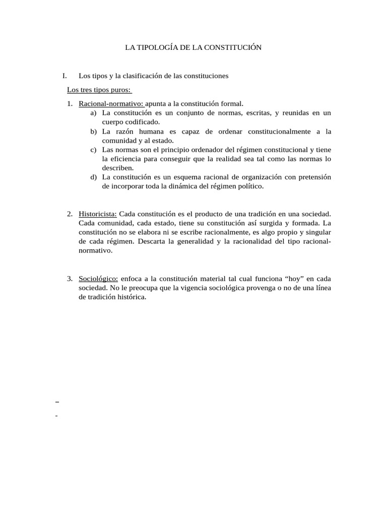 La Tipología de La Constitución | PDF
