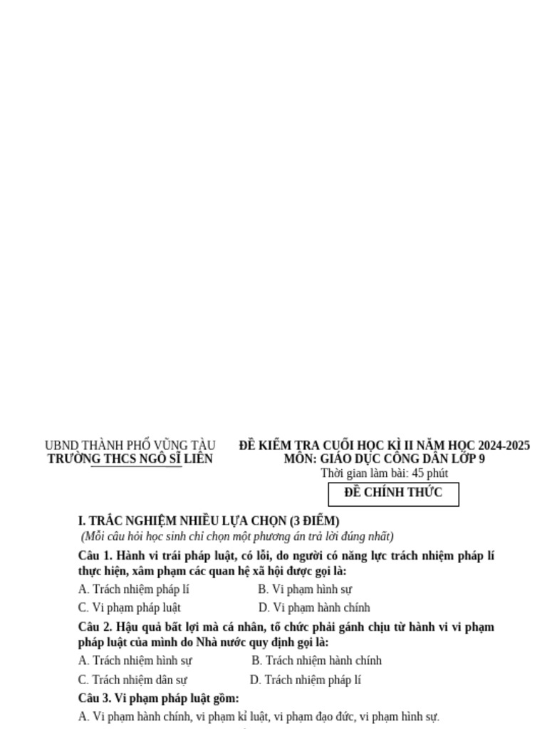 GDCD-KHỐI-9-CUỐI-HKII | PDF