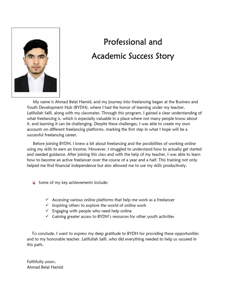 My success story in BYDH | PDF