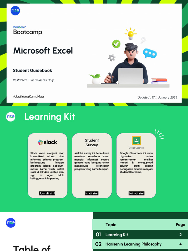 (Updated) Microsoft Excel Student Guidebook - Onboarding Material | PDF