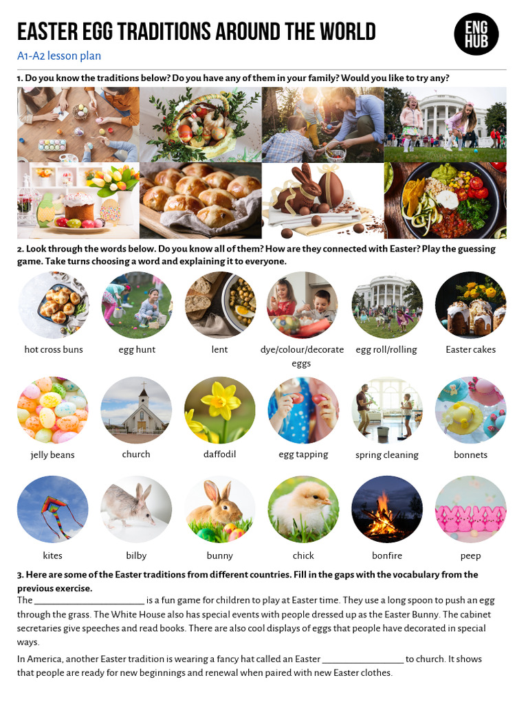 A1-A2 Easter Egg Traditions A4 Worksheet SV | PDF | Easter Egg | Easter