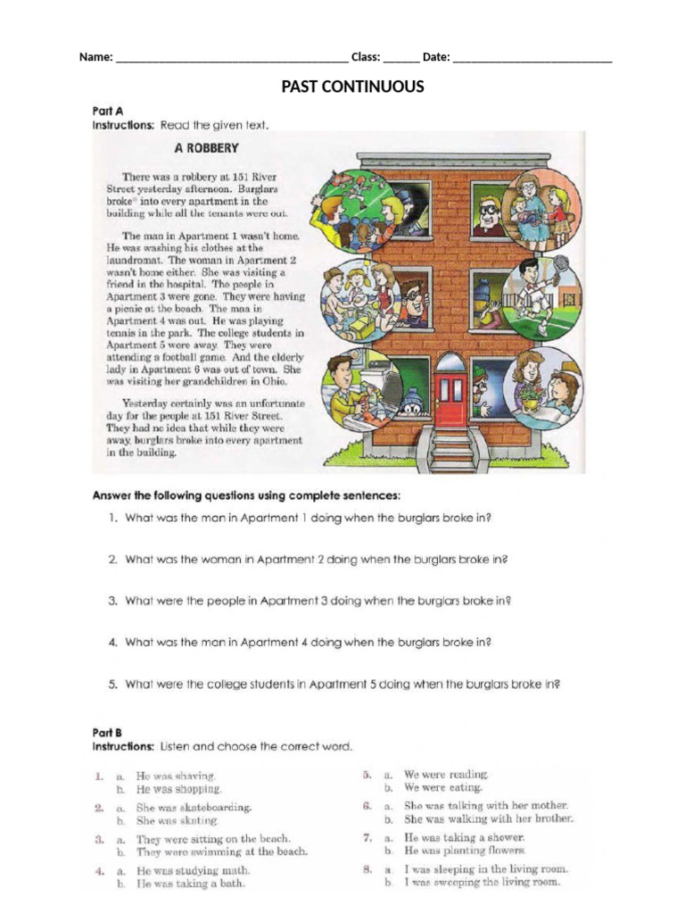 Past Continuous | PDF
