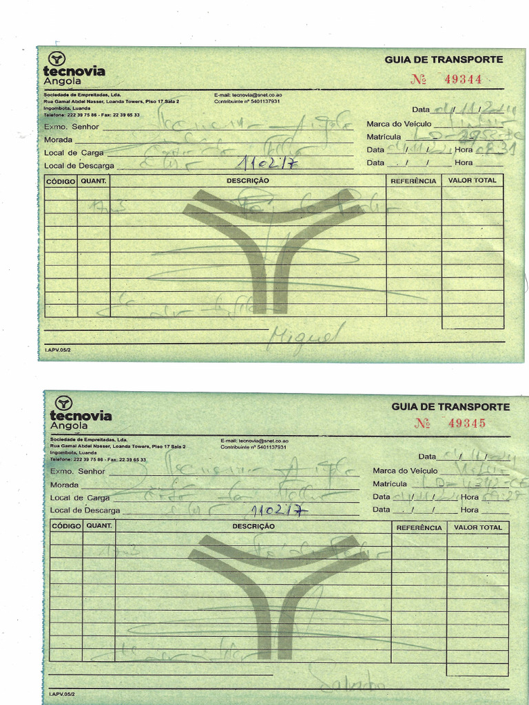 Guias Obra 110217 - Tomboco Dia 04-11-2024 | PDF