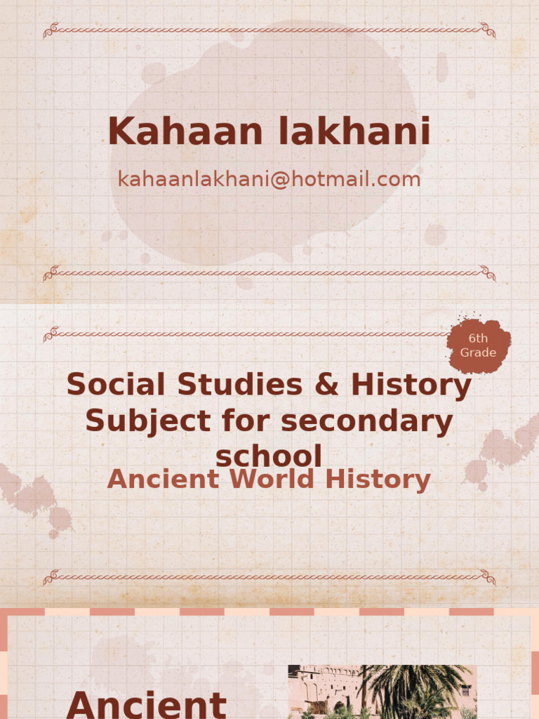 Social Studies & History Subject for Middle School - 6th Grade_ Ancient ...