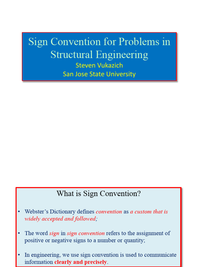Sign Convention in Structural Engineering | PDF | Solid Mechanics ...
