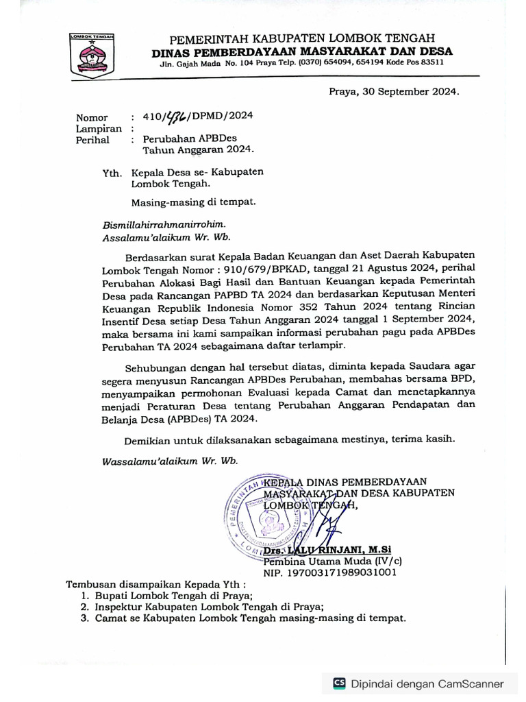 Perubahan APBDes 2024 | PDF