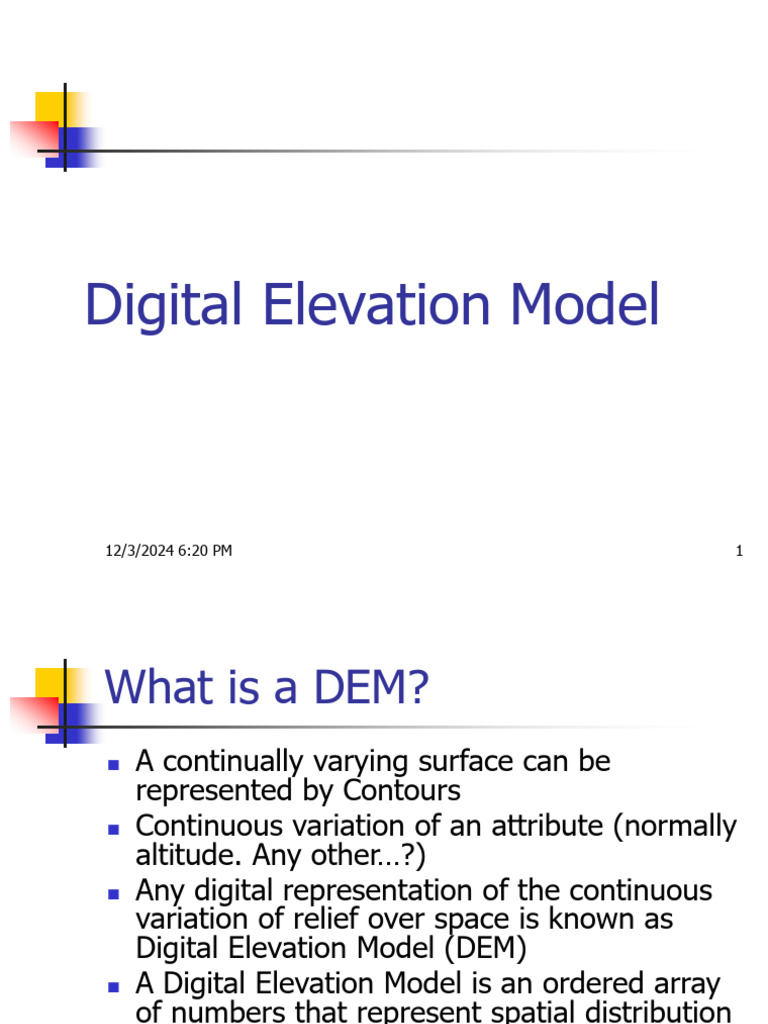 Digital Elevation Model | PDF | Drainage Basin | Contour Line